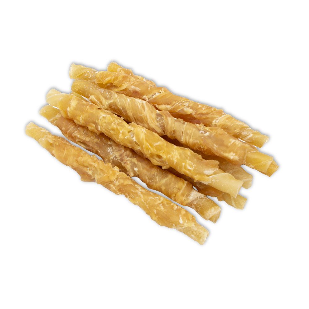 Chicken Wrapped Rawhide Twisted Stick